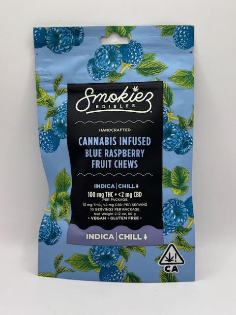 Blue Raspberry 100mg 10 Pack Distillate Gummies - Smokies...