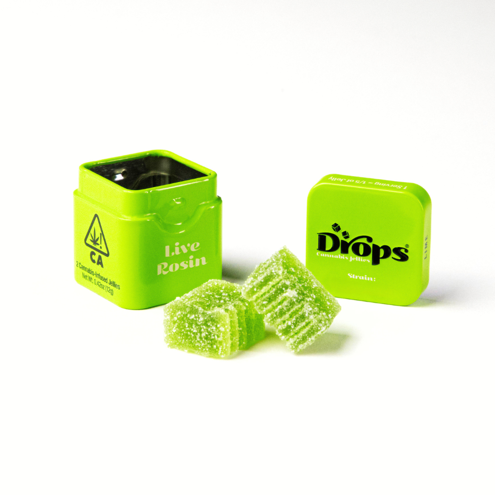 100mg THC Lime Gummies (Banana Punch) (50mg - 2 pack) - D...