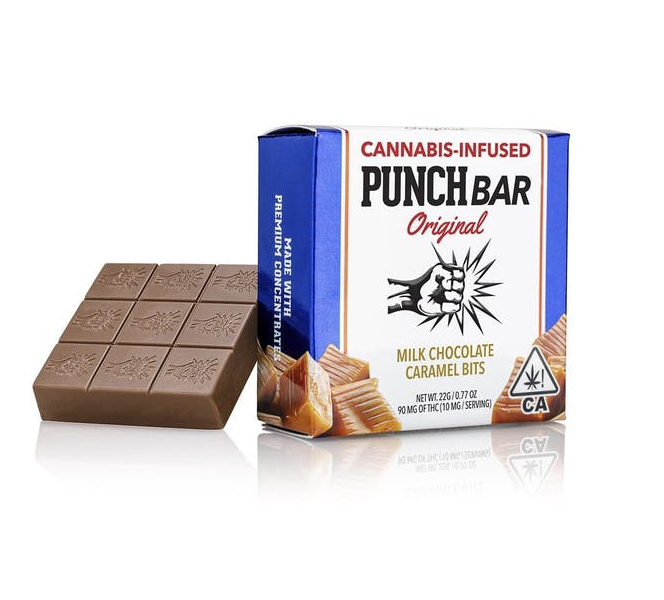 Punch Bar | 100mg THC Edible | Milk Chocolate Caramel Bit...