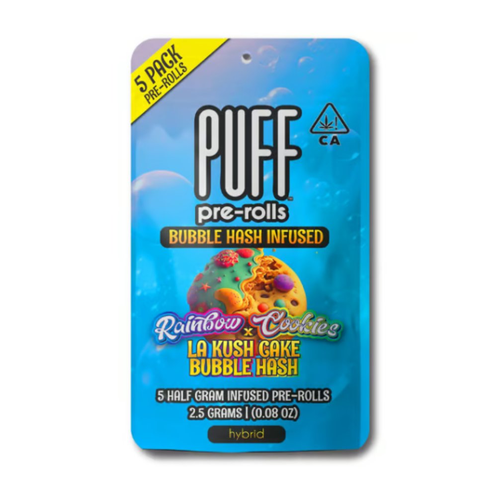 2.5g Rainbow Cookies x LA Kush Cake Bubble Hash Infused P...