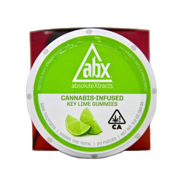 100mg THC Hybrid Key Lime Gummies (5mg - 20 pack) - Absol...
