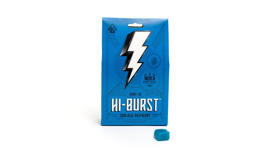 INDICA Sour Blue Raspberry | 100mg THC Fruit Chews | Hi-B...