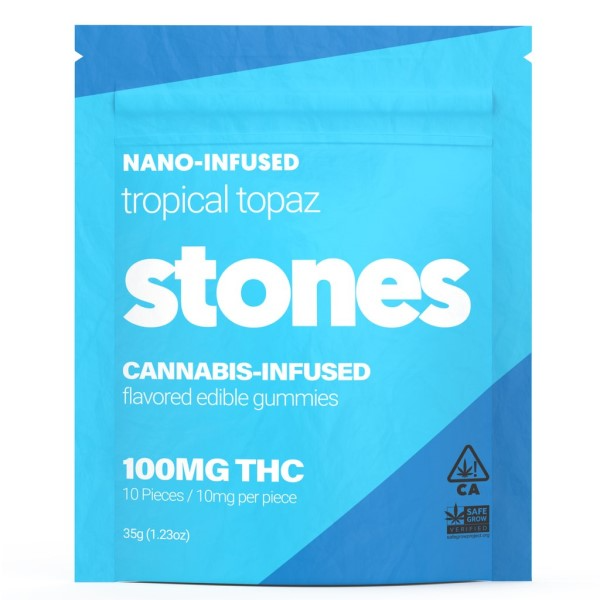 100mg THC Tropical Topaz Gummies (10mg - 10-Pack) - Sacra...