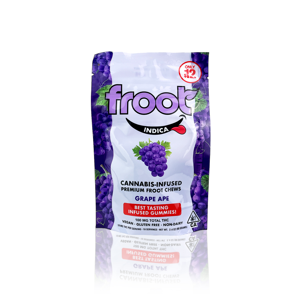 FROOT - Edible - Grape Ape - Gummies - 10-Pack - 100MG - Tropicanna ...