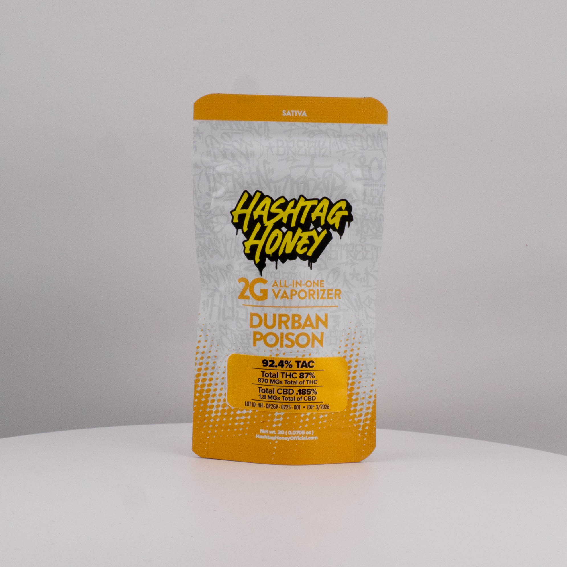Durban Poison -Sativa- 87% THC | AIO (Vape) 2g - 92.4% TA...