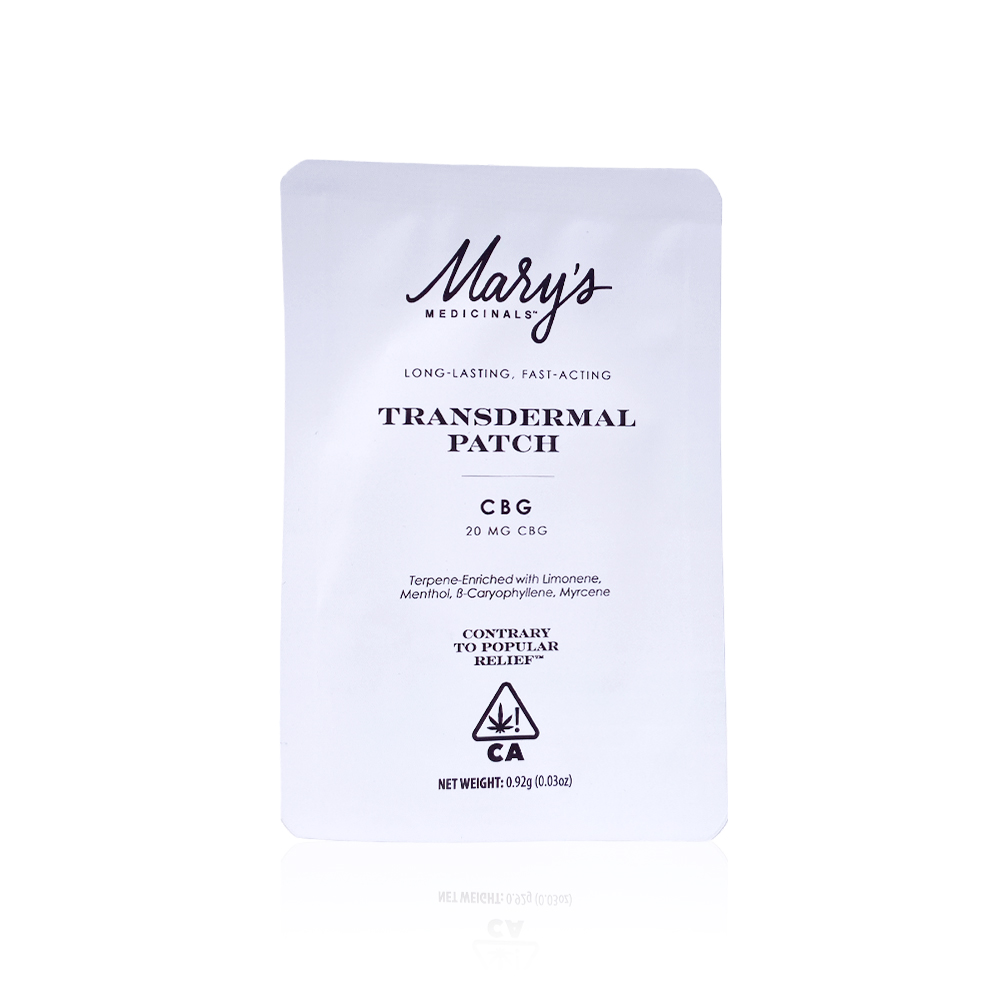 MARY'S MEDICINAL - Topical - CBG Transdermal Patch - 20MG...