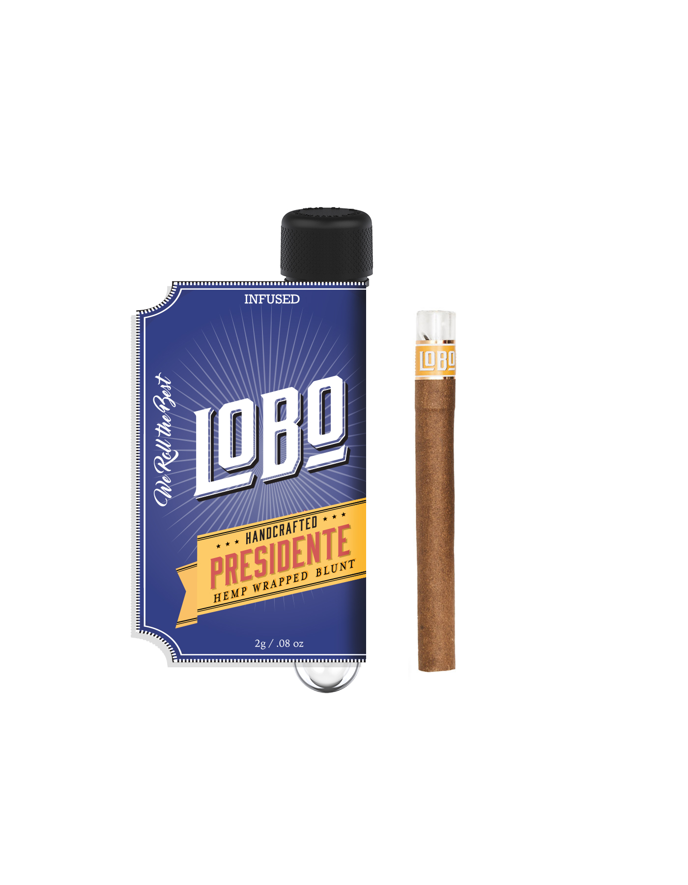 Lobo - Presidente infused glass-tip blunt - OG Kush - 2g ...