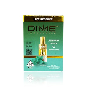 DIME INDUSTRIES - Cartridge - Kushmint - Live Reserve - 1G - Tropicanna ...