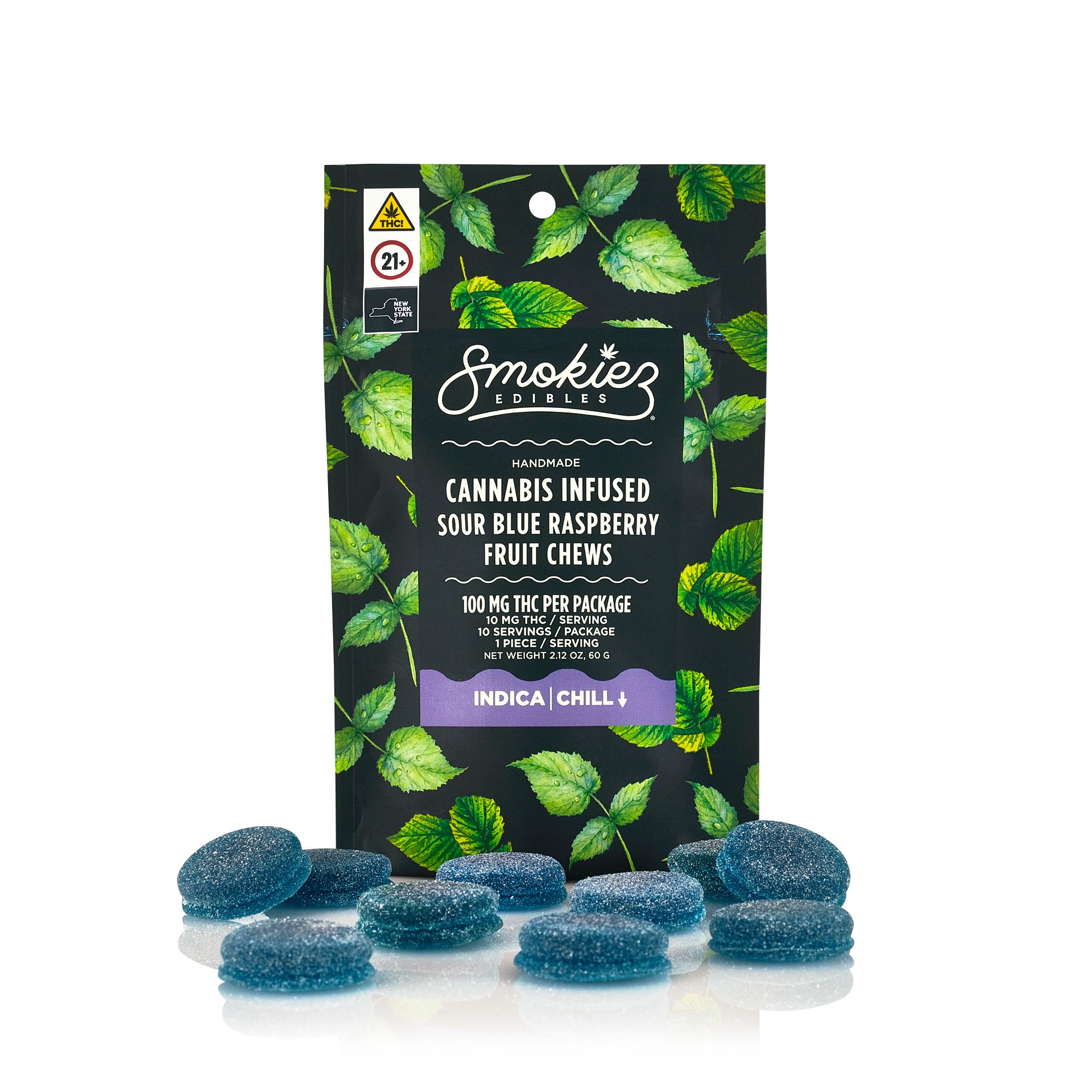 Smokiez | Sour Blue Raspberry - 100mg Edible - Housing Wo...