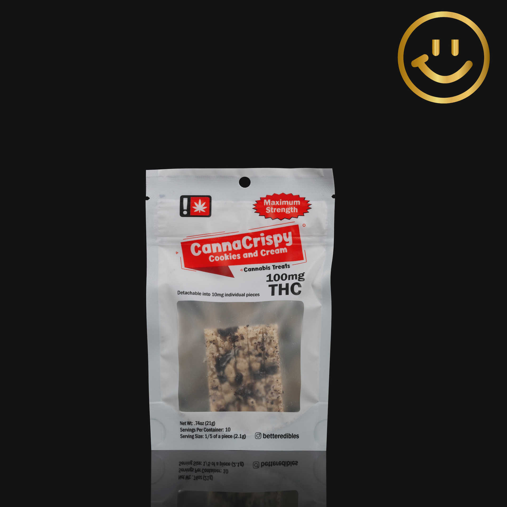 Better Edibles | Cookies & Cream Cannacrispy | 100mg - Po...