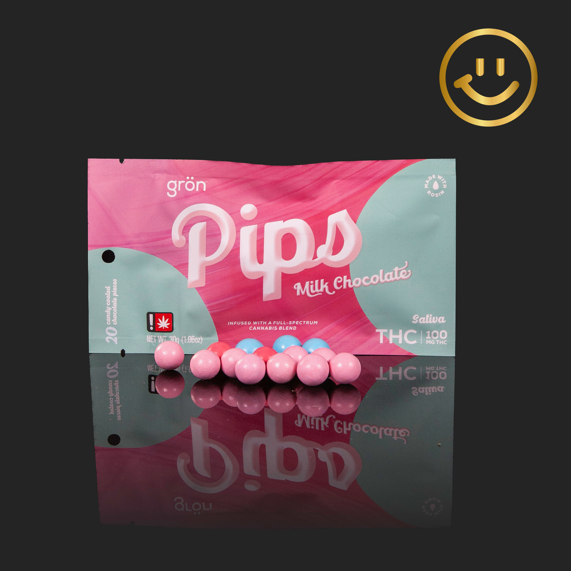 Grön Pips | Milk Chocolate | 20pcs - Potmates | Weed Deli...