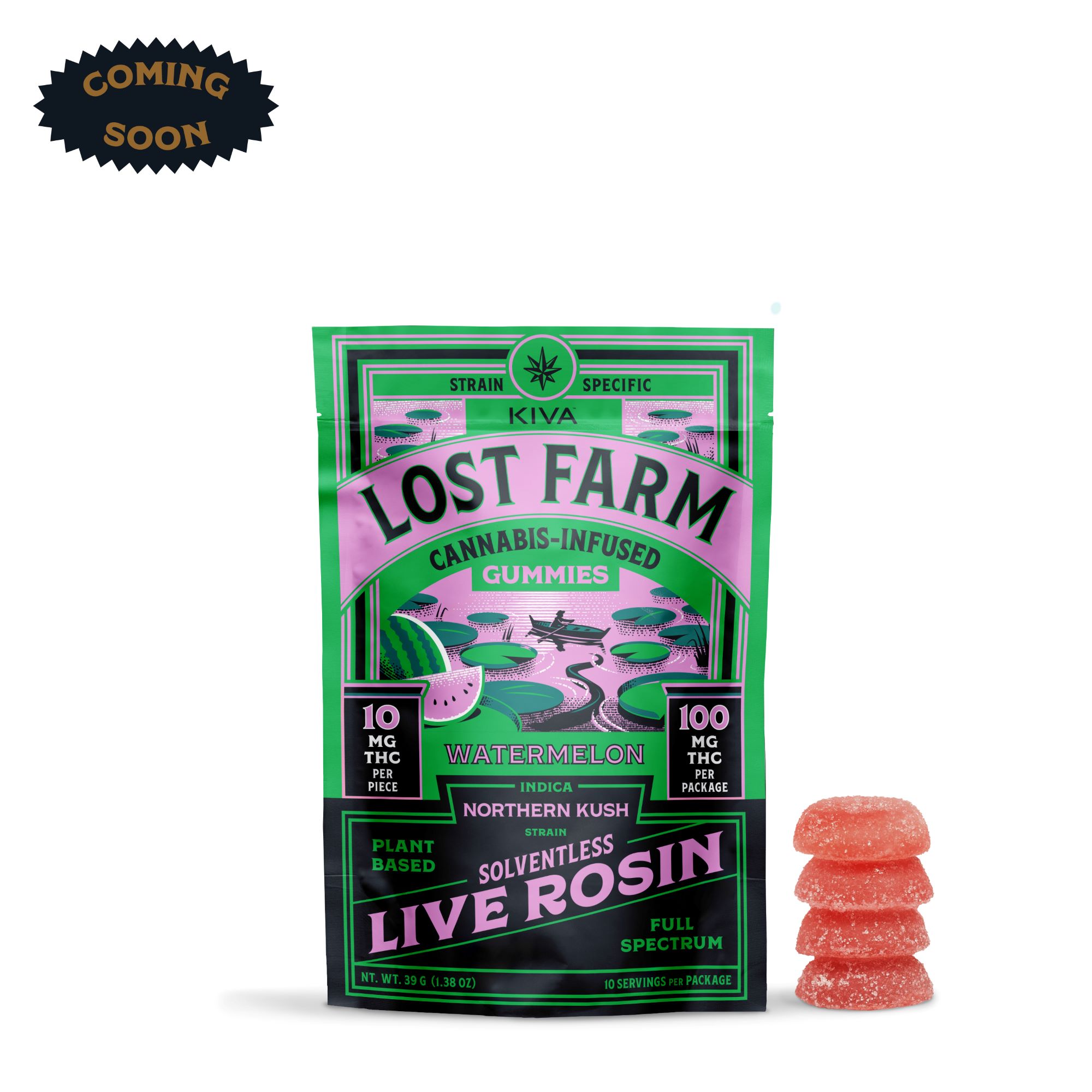Lost Farm - Watermelon x Northern Kush - Live Rosin - 100...