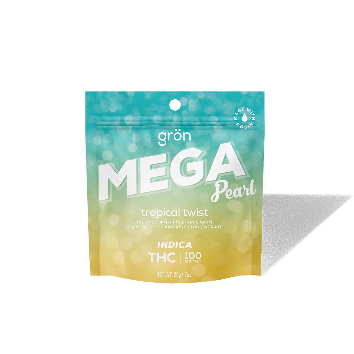 Tropical Twist "MEGA Pearl" Gummy | 100mg (THC) - Green R...