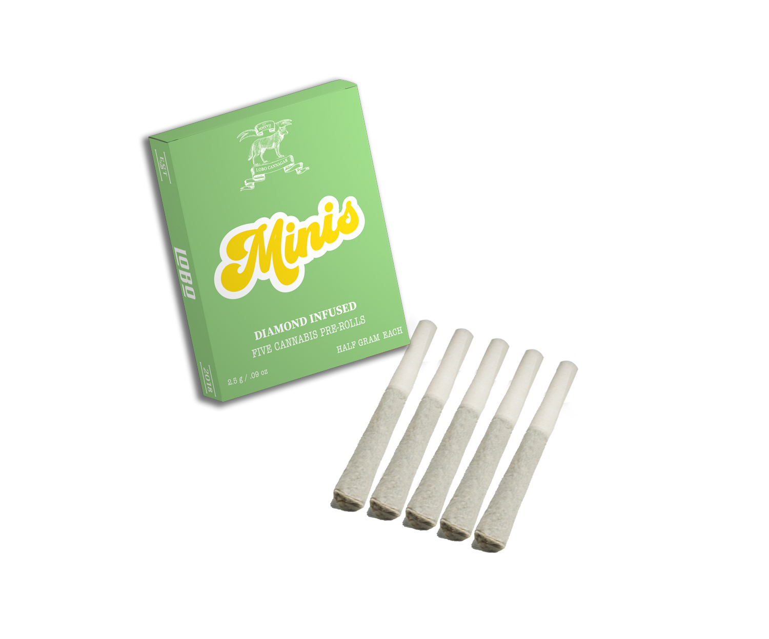 Lobo - Blue Dream - Minis 5-pack half gram infused joints...