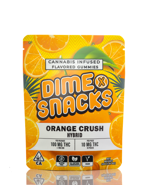 DIME SNACKS: Orange Crush Gummies 10 Piece/100mg (H) - Be...