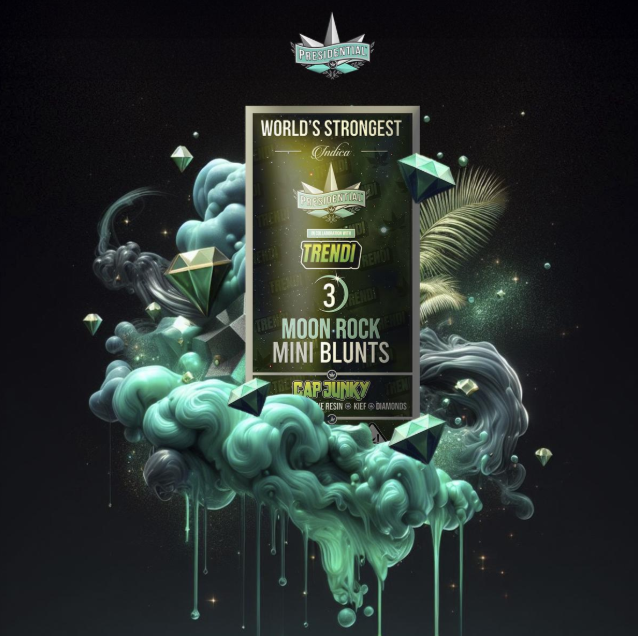 Presidential - 3Pk Cap Junky Moon Rock Mini Blunts 2.1g