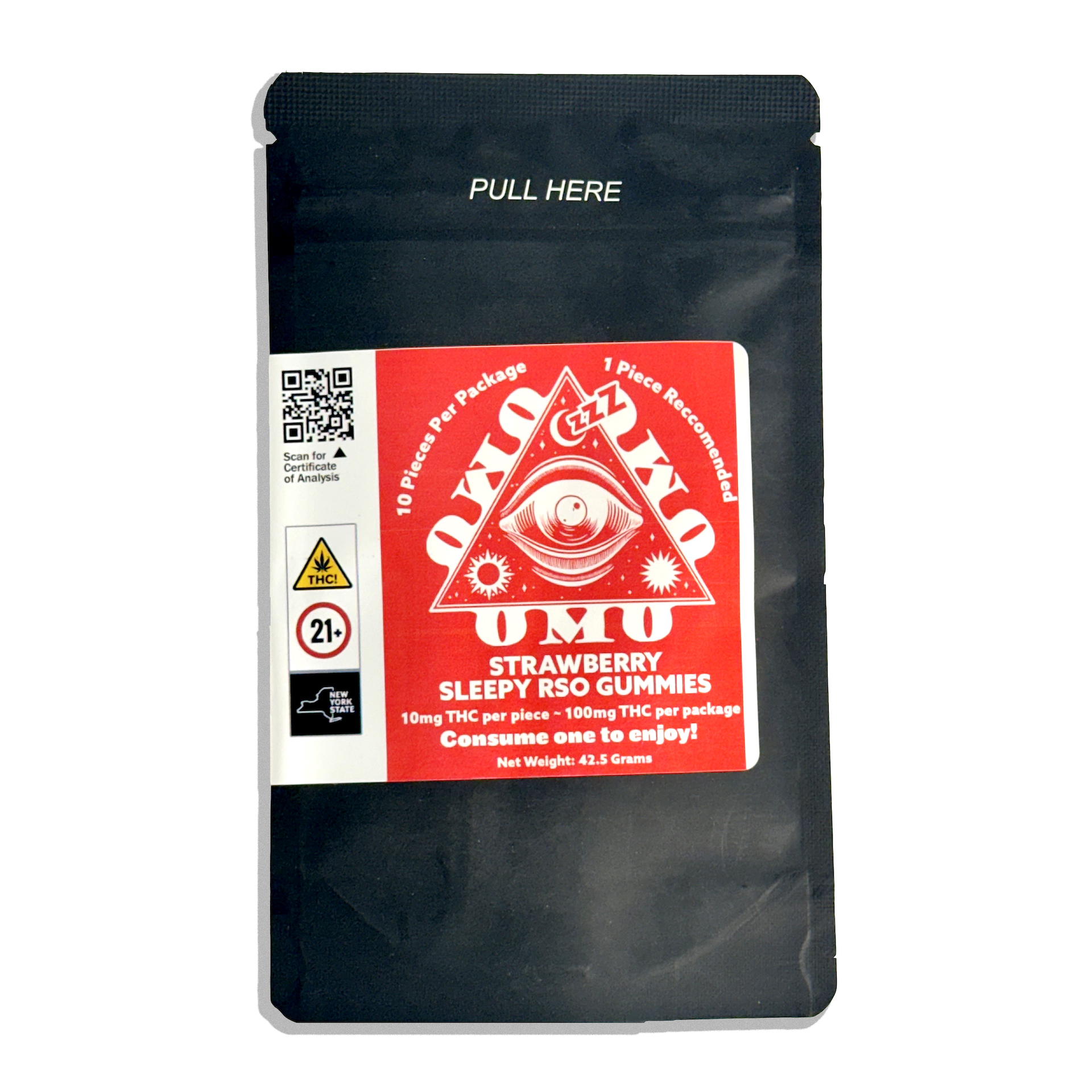 OMO | Sleep Strawberry RSO Gummy | 100mg - Upstate Canna ...