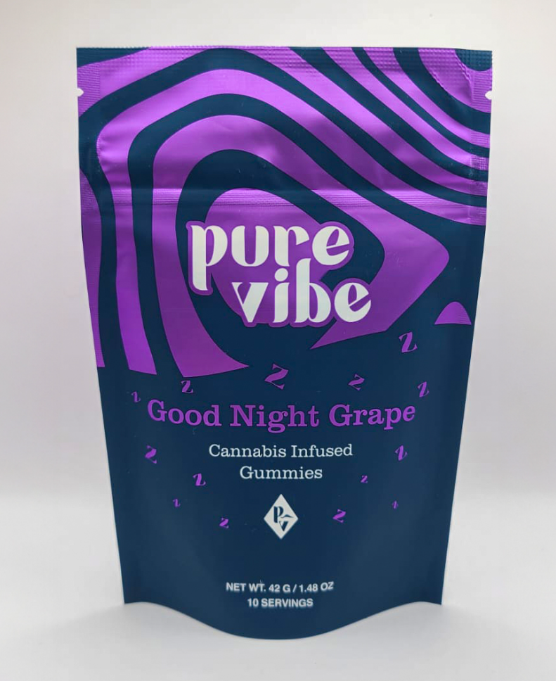 Good Night Grape Gummies 100mg | Pure Vibe | Edible - NYC...