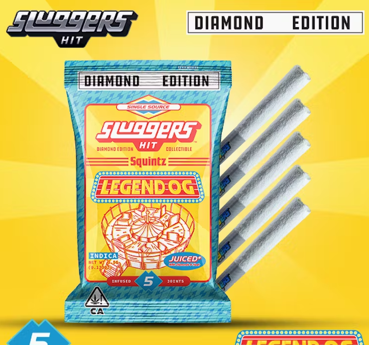 Sluggers x Squints- 5pk Infused Prerolls - Legend OG - Lo...