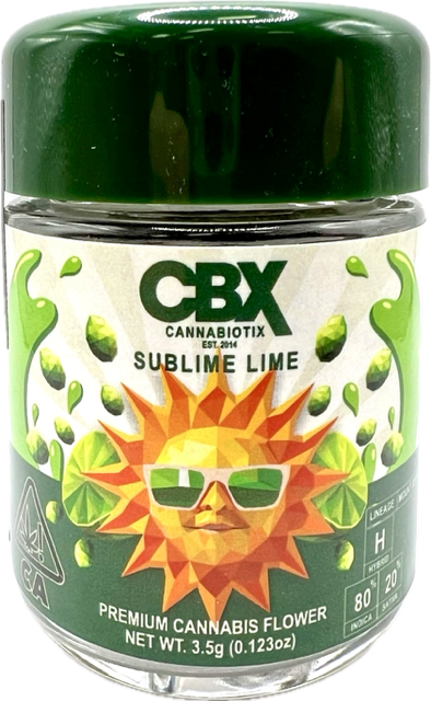 Sublime Lime 3.5g Jar - CBX - Premium Cannabis - Enjoy th...