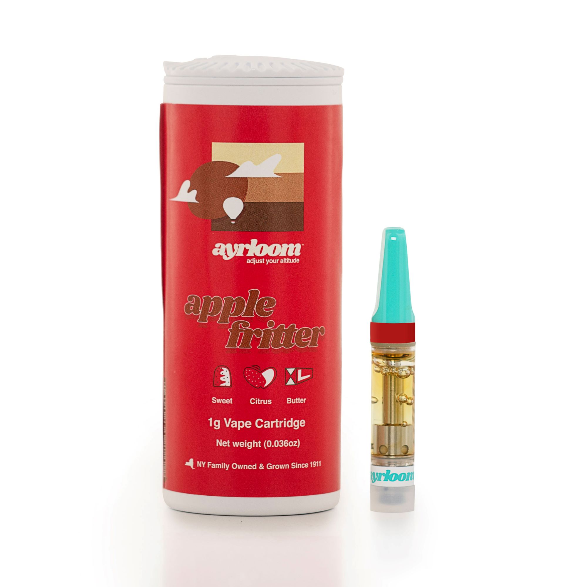 Ayrloom - Vape Cart 1g - Apple Fritter - Hybrid - The Hig... Ayrloom - Vape Cart 1g - Apple Fritter - Hybrid - The Hig...