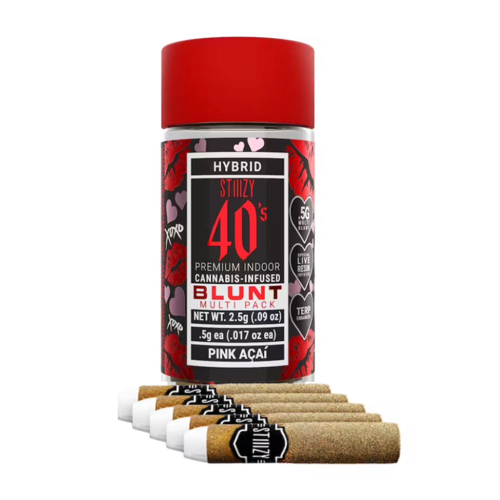 2.5g Pink Acai Infused 40's Mini Blunts (.5g - 5 pack)