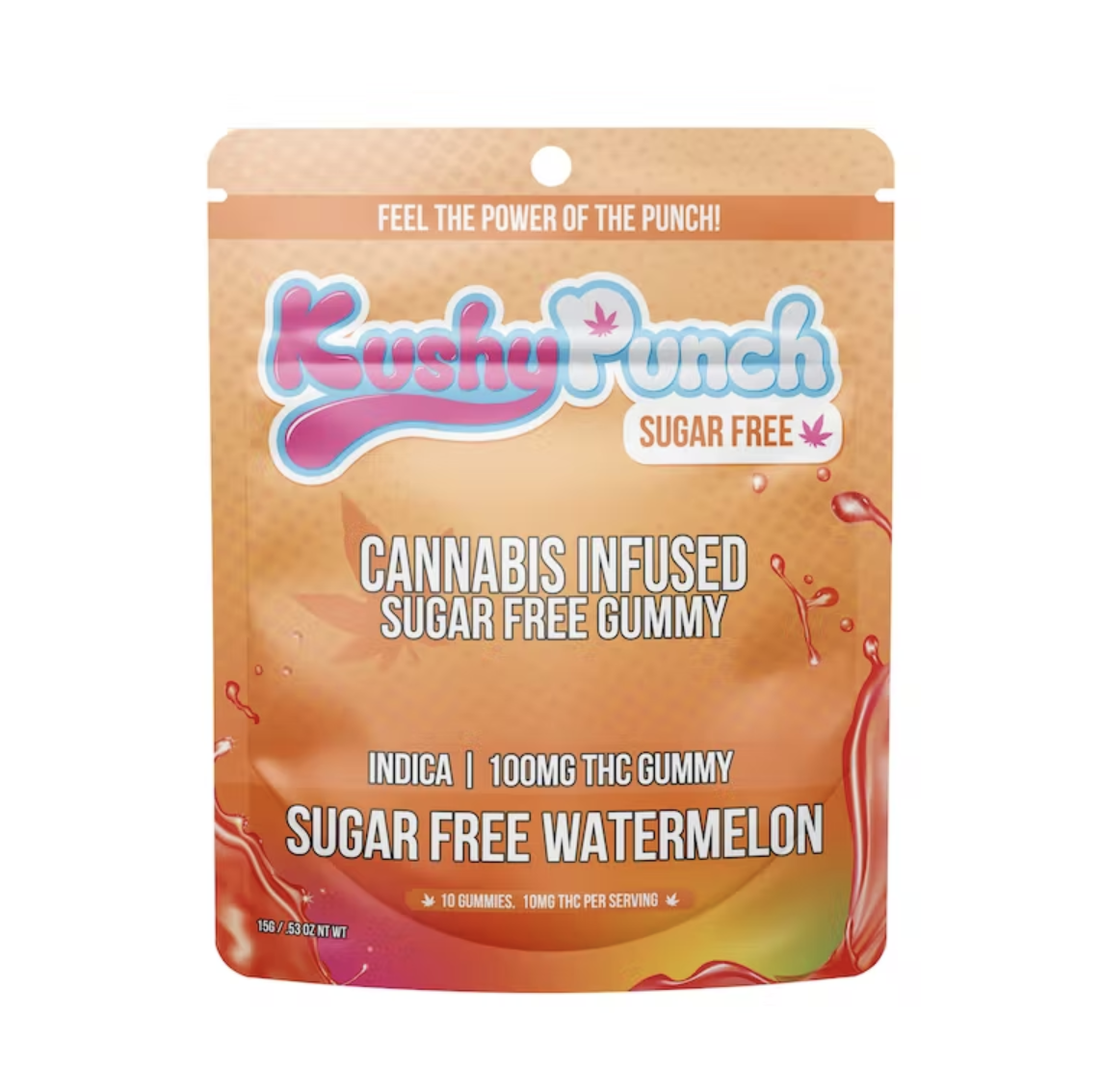 100mg THC Indica Sugar Free Watermelon Originals Gummies ...