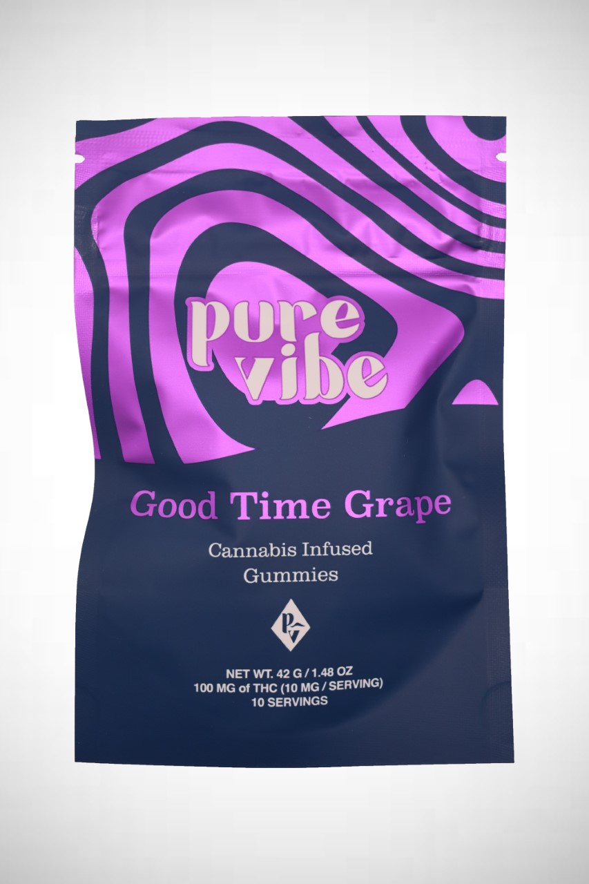 Pure Vibe - Good Time Grape - 100mg - Housing Works Cannabis Co - NYC