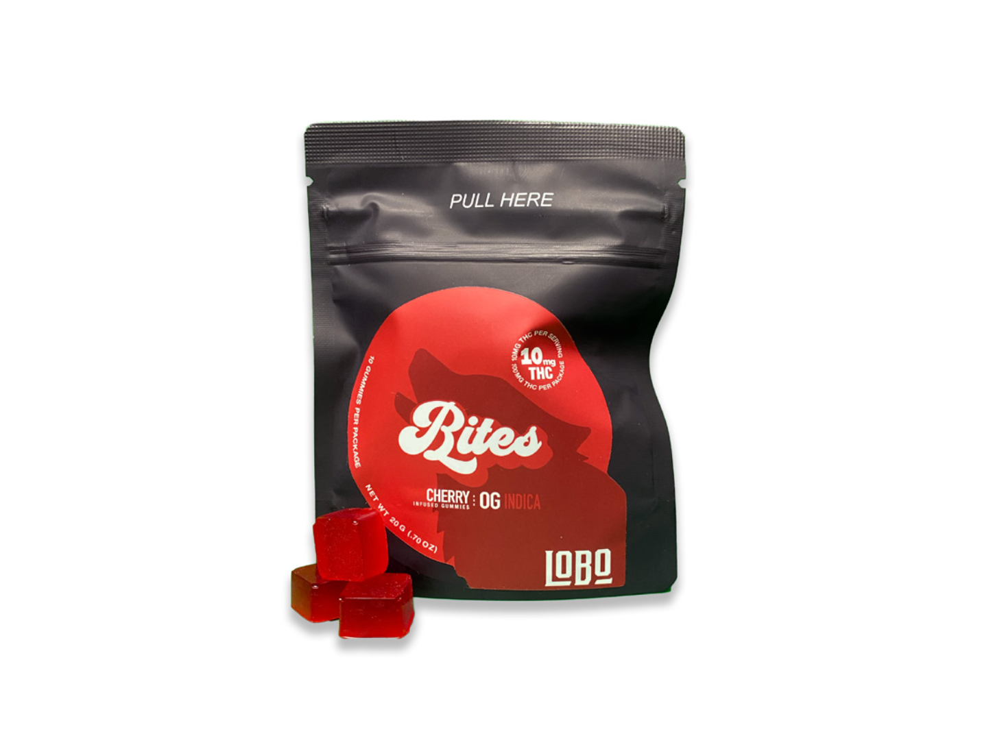 Lobo Bites - Cherry - 100mg - Housing Works Cannabis Co