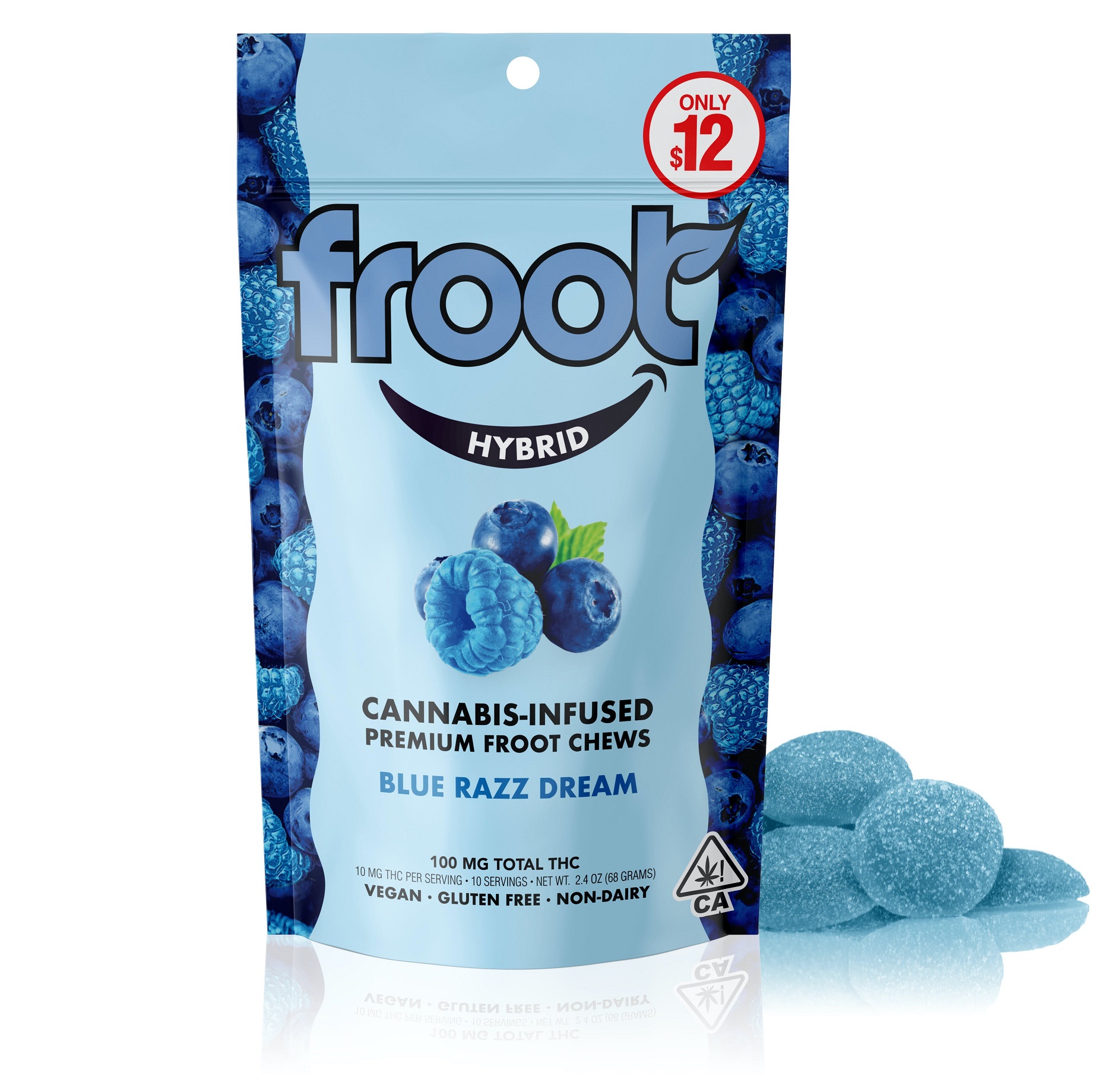 Blue Razz 10 pack Gummies 100mg - Froot - Premium Cannabi...