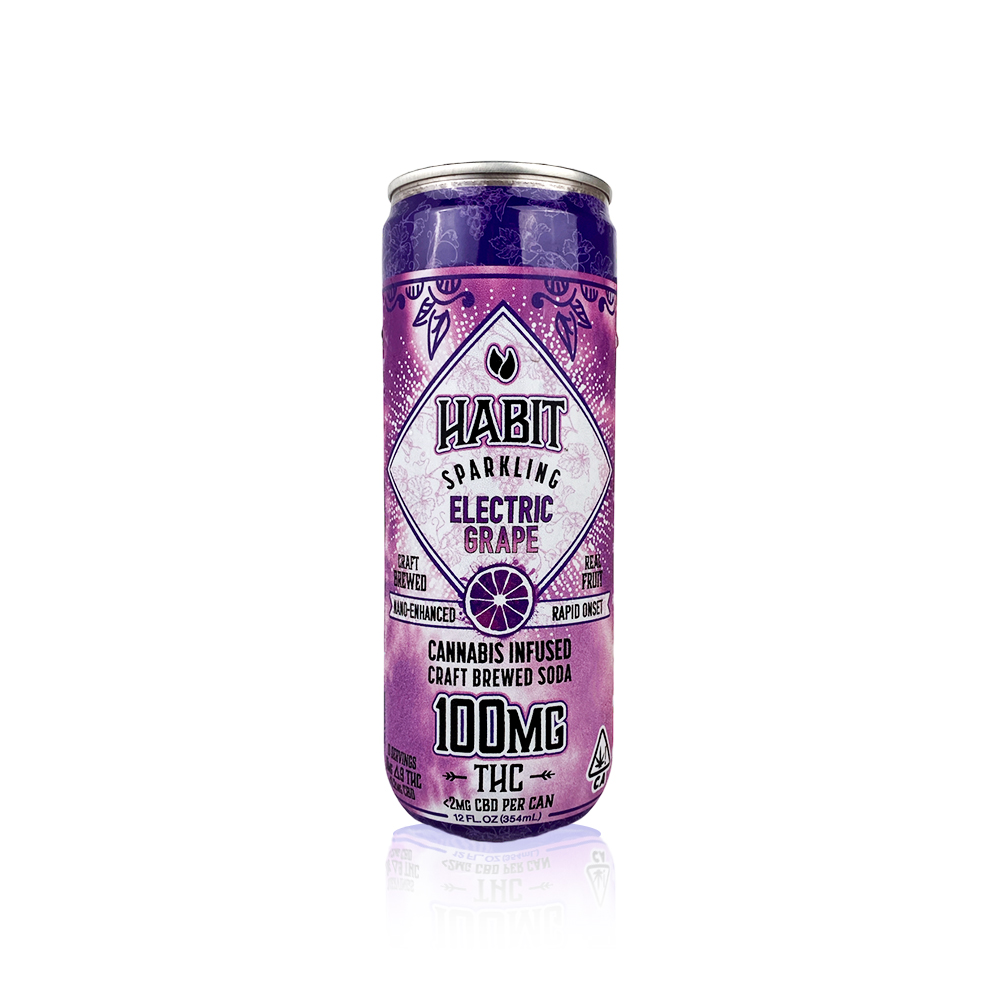 HABIT - Drink - Electric Grape Sparkling Soda - 100MG - Tropicanna ...