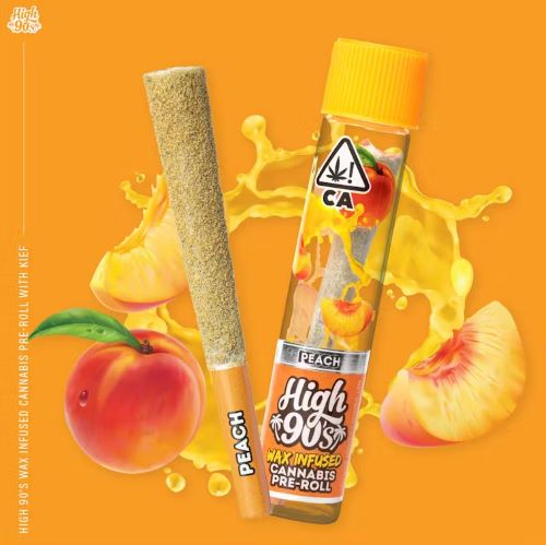 HIGH 90'S: Peach Diamond Infused 1.2g Preroll (H) - Best ...