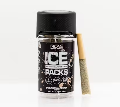 Peaches & Cream -Hybrid- 39.18% THC | (Pre-Roll) 5pk 2.5-...