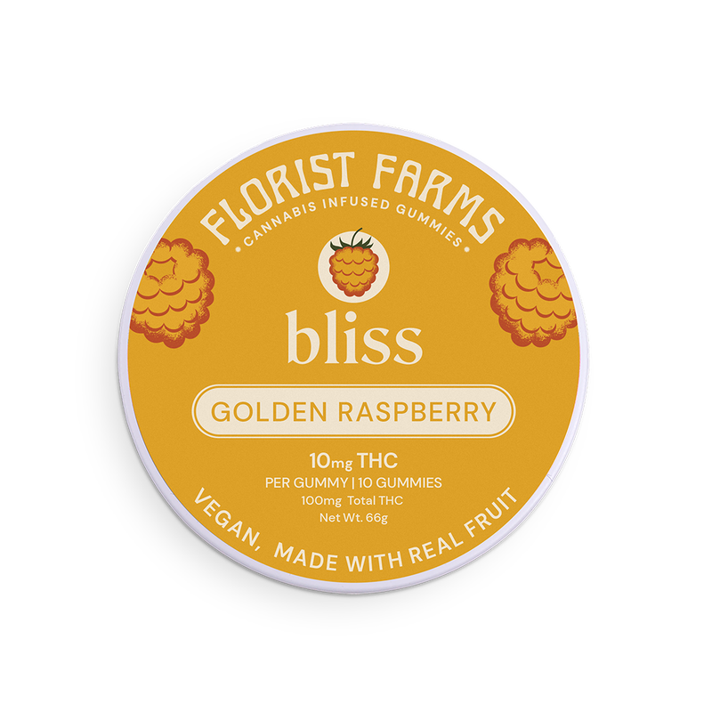 Florist Farms - Golden Raspberry - Bliss - 100mg - Edible...